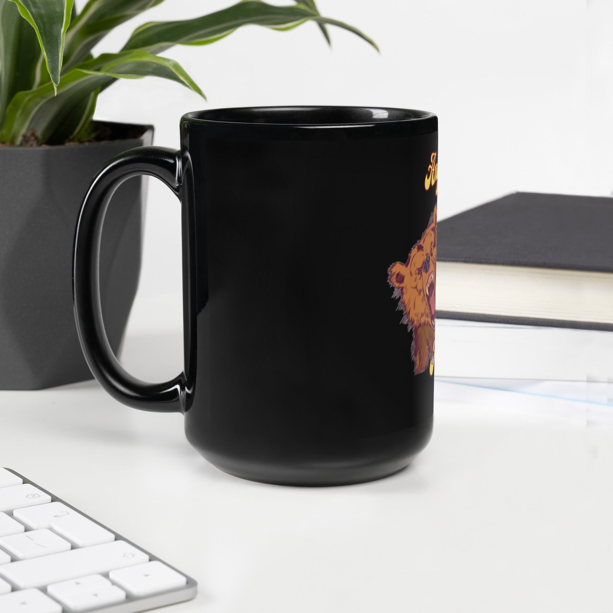 Black Glossy Mug – Angry Bear Coffee